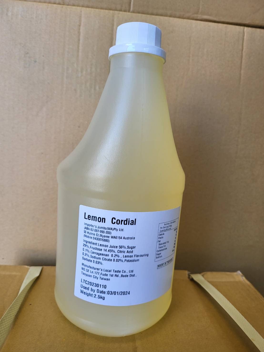 Lemon Cordial – Bubble Tea Wholesaler WA