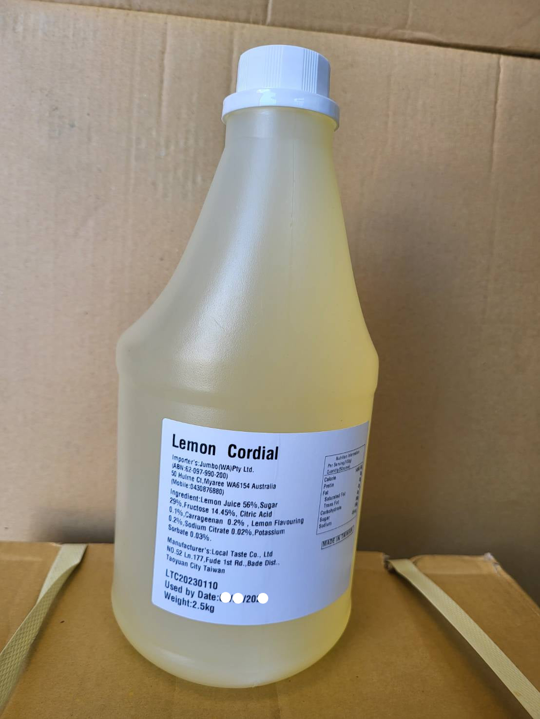 Lemon Cordial – Bubble Tea Wholesaler WA